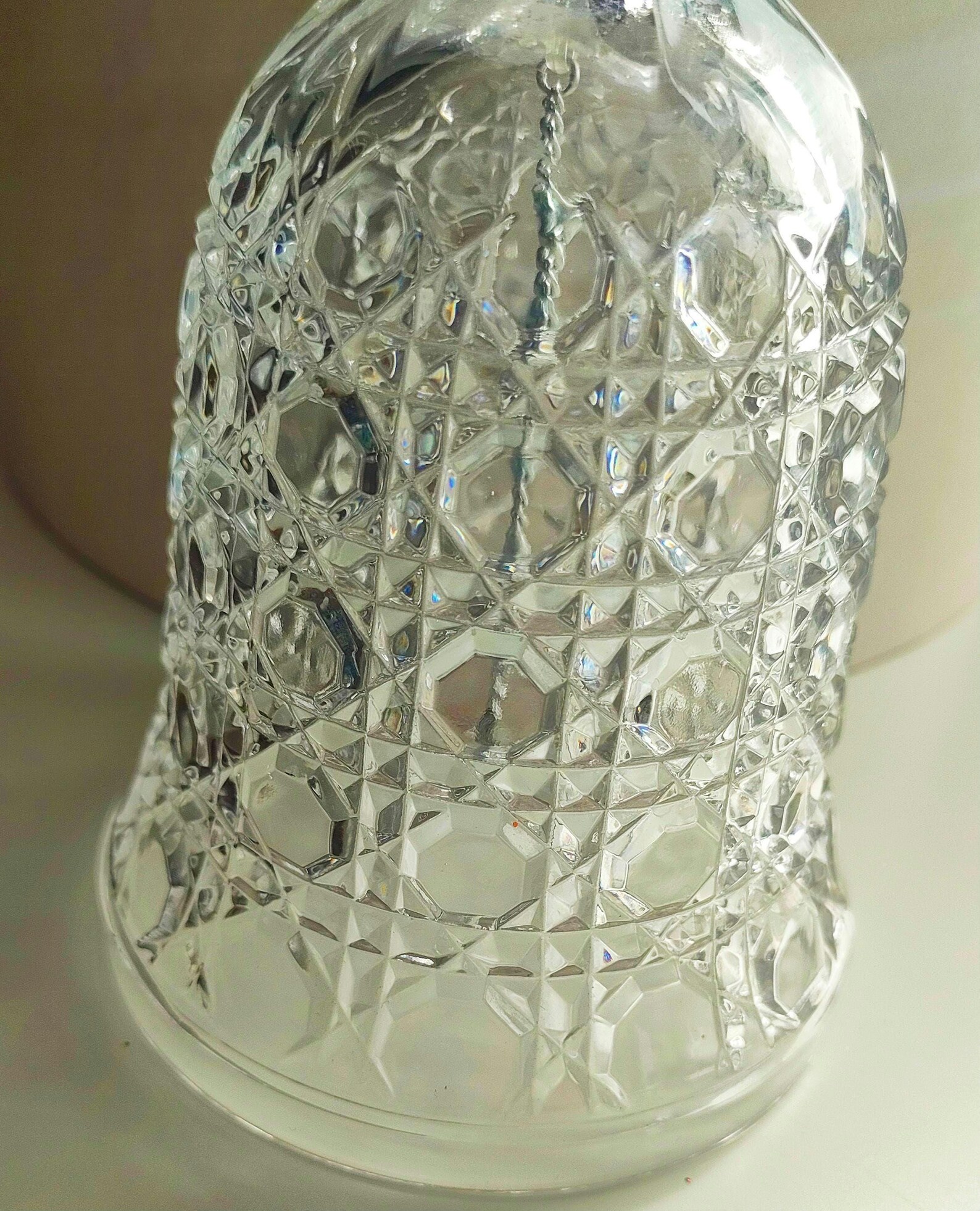 Vintage Cut Glass Crystal Bell in Perfect Condition. - Etsy