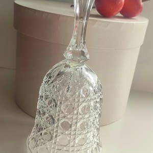 Vintage Cut Glass Crystal Bell in Perfect Condition. - Etsy