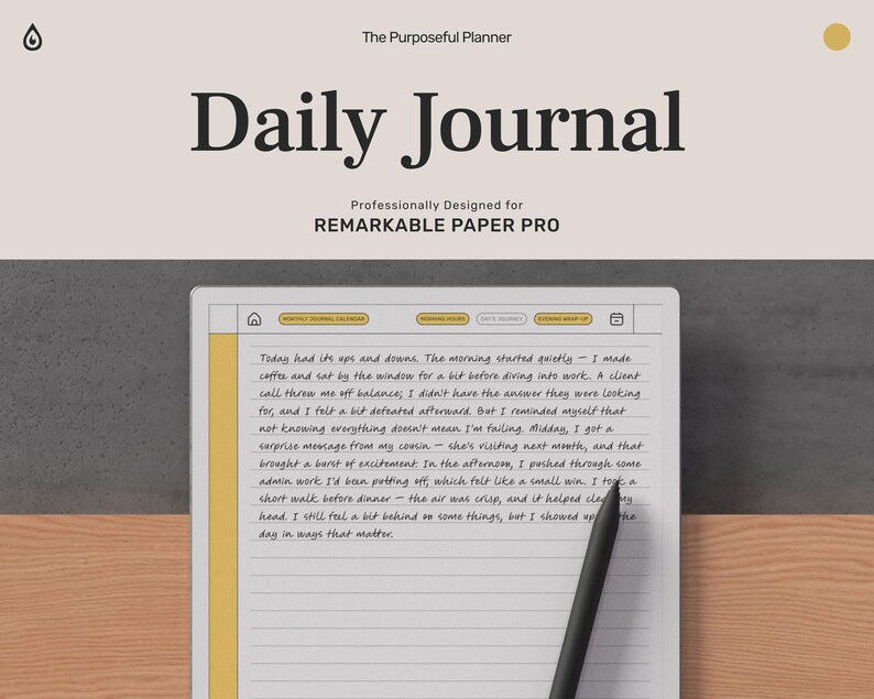 Daily Journal PDF Template for Remarkable Paper Pro 2025 | the ...