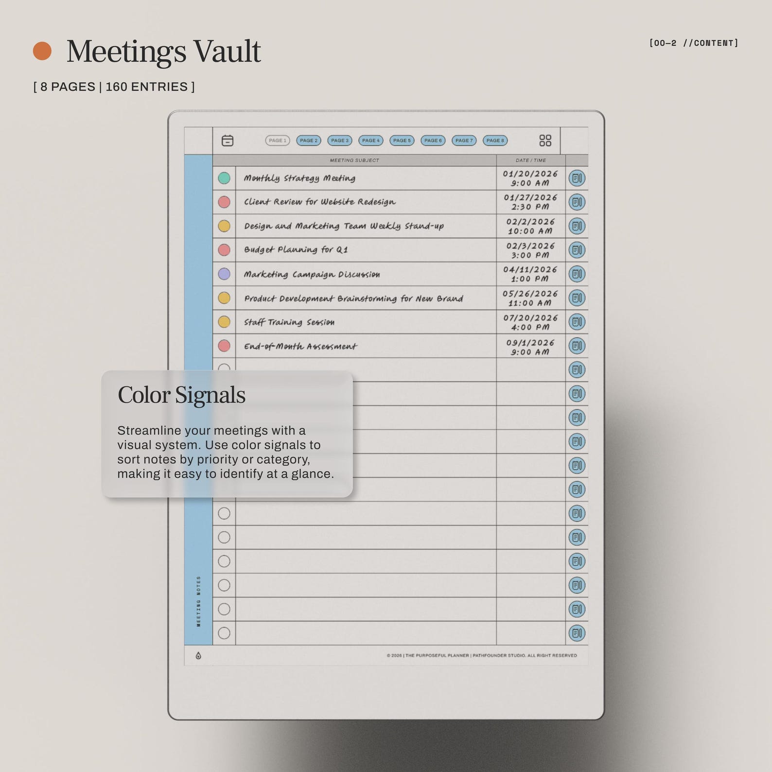 Meeting Notes for Remarkable Paper Pro | Hyperlinked Meeting Minutes ...