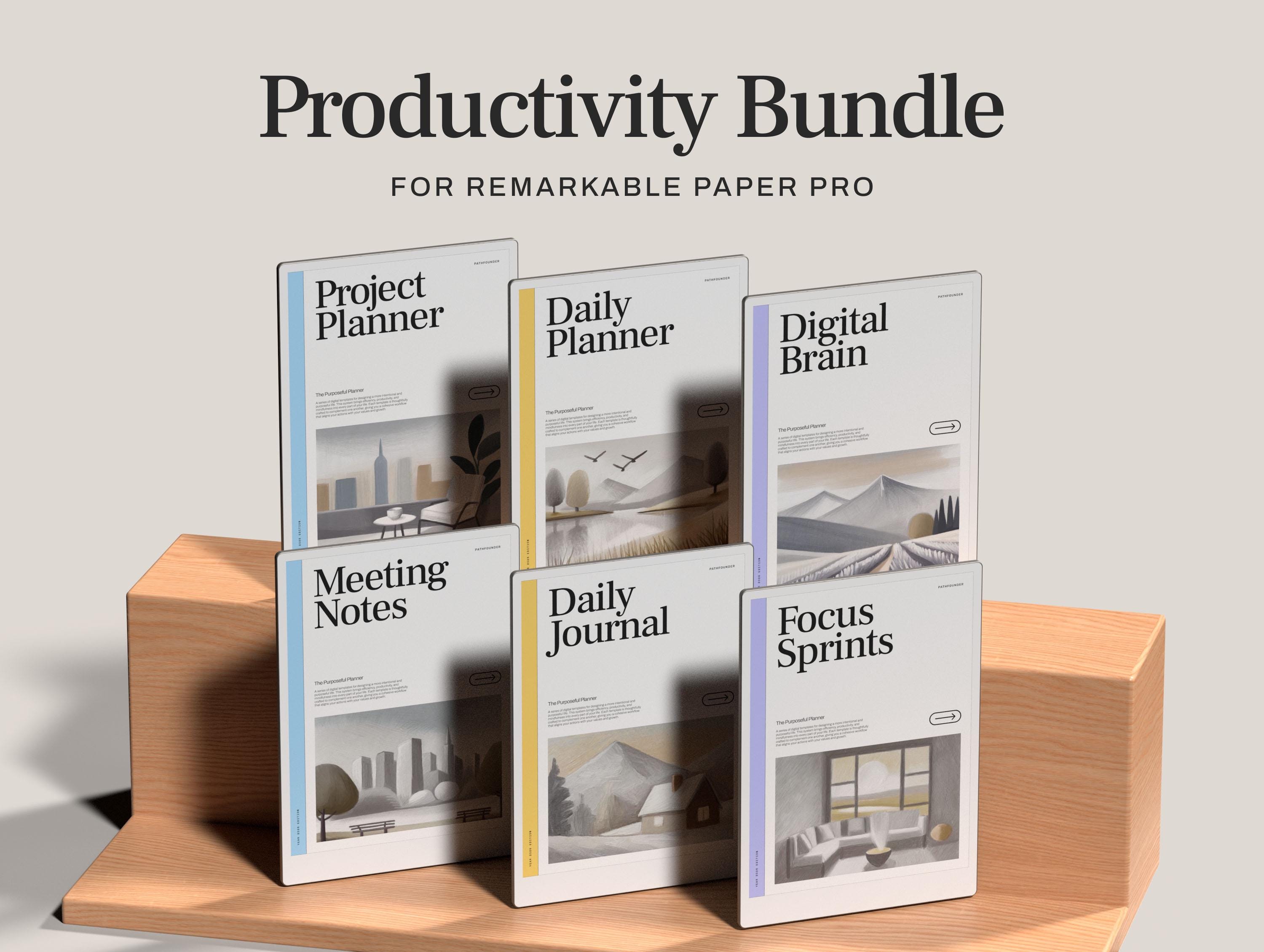 Productivity Bundle for Remarkable Paper Pro | 6-in-1 Digital Planner ...