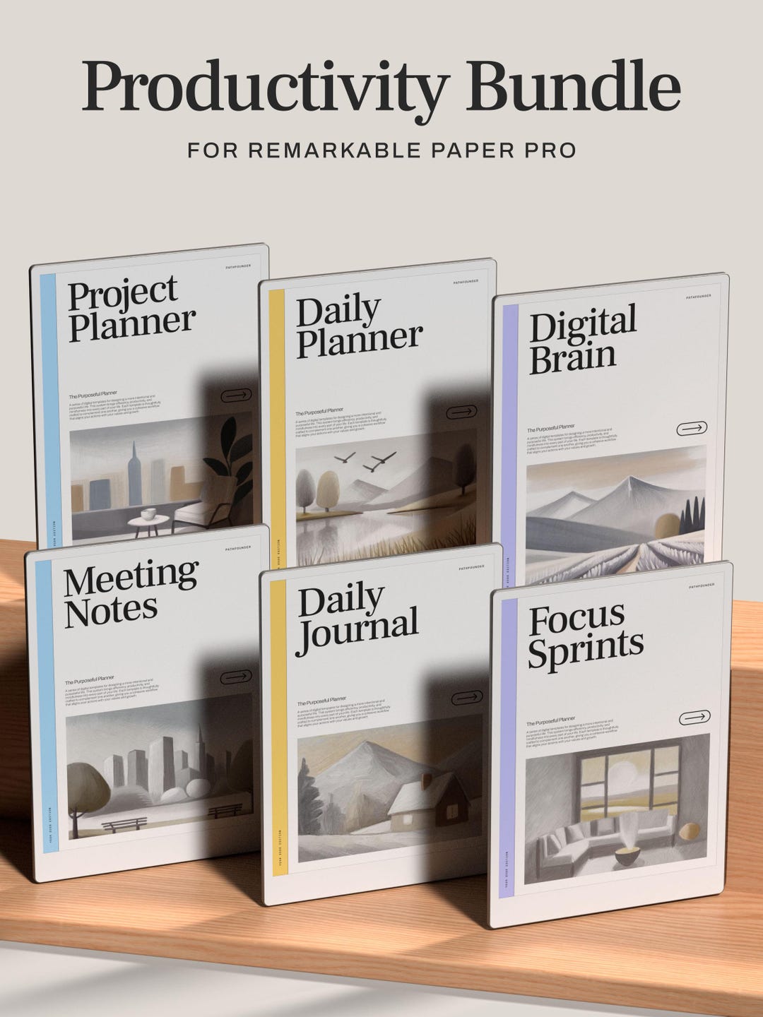 Productivity Bundle for Remarkable Paper Pro | 6-in-1 Digital Planner ...
