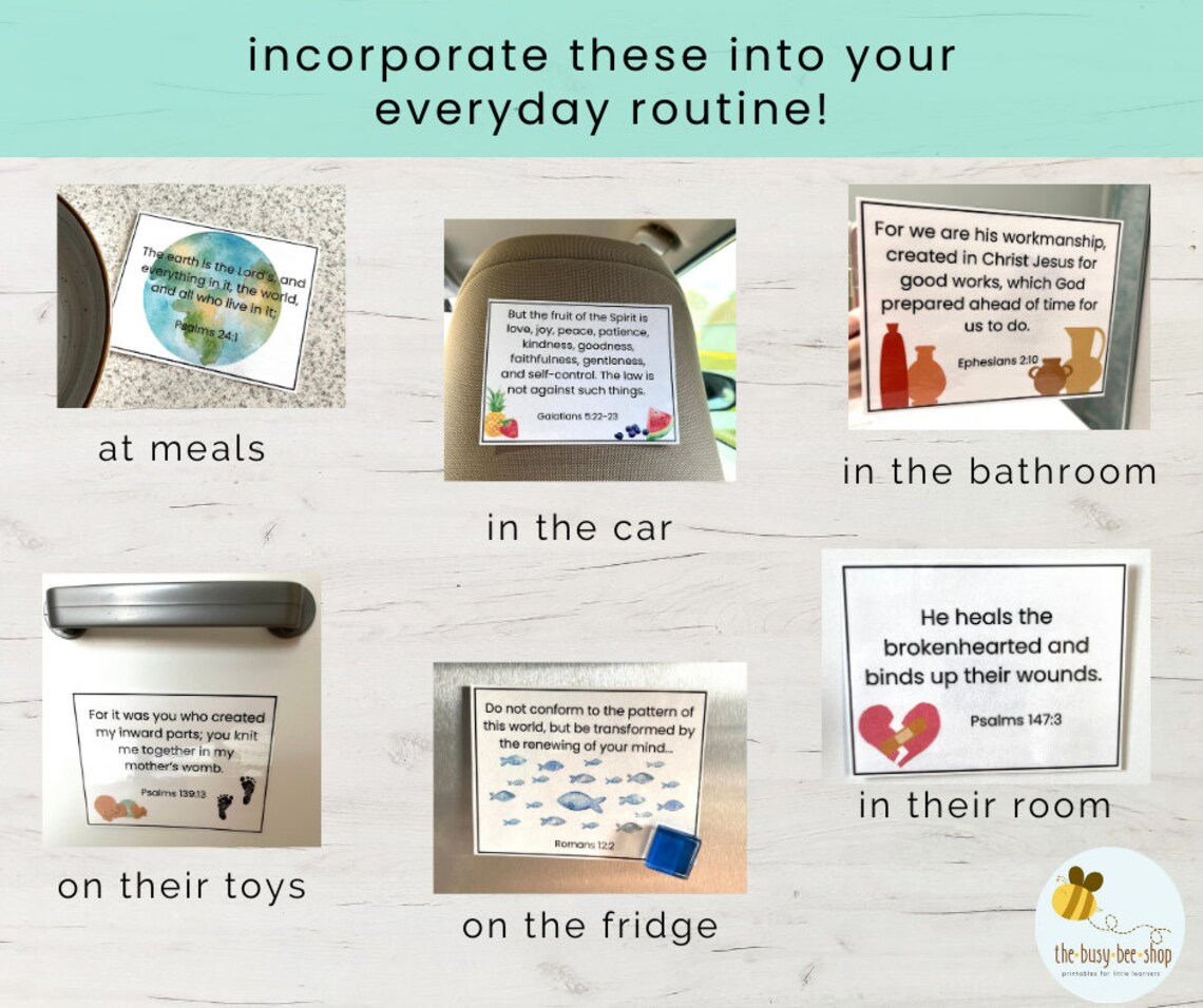 Printable Memory Verse Cards for Kids - Etsy