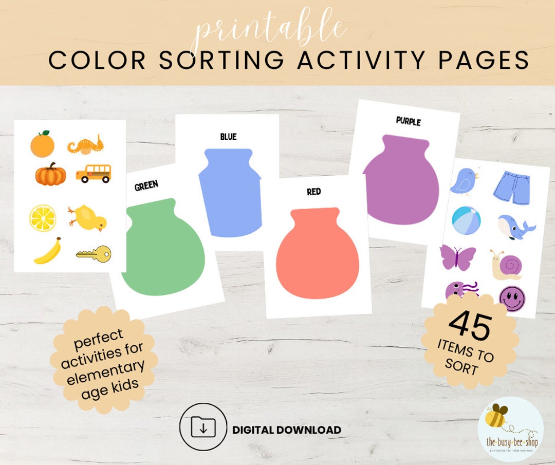 Printable Color Sorting Activity - Etsy
