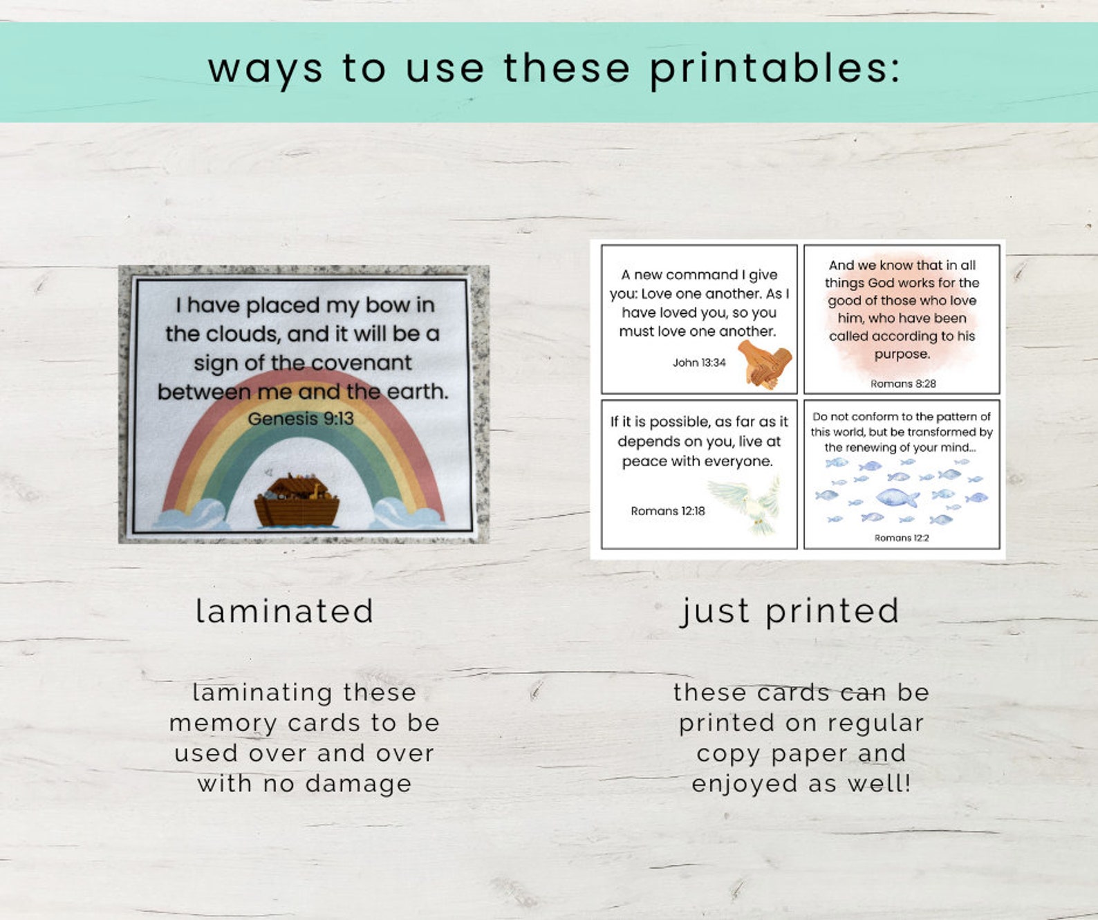 Printable Memory Verse Cards for Kids - Etsy