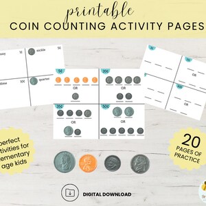 Printable Coin Counting Activity - Etsy