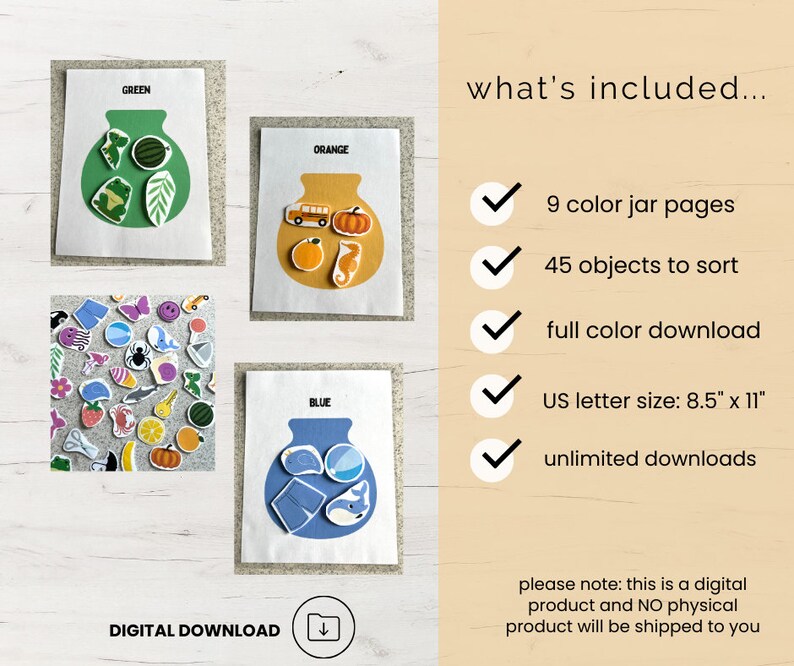 Printable Color Sorting Activity - Etsy