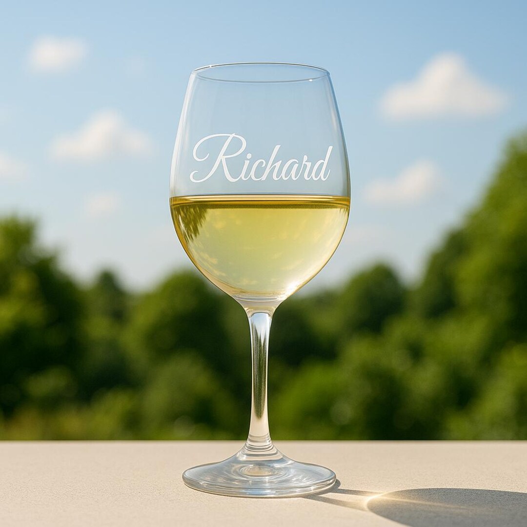 Personalized Wine Glass With Stem - Wine Glass Engraved With Name ...