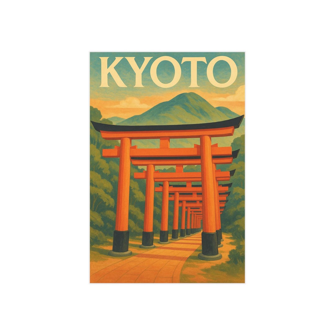 Kyoto Vintage Postcard, Art Print, Travel Postcard, Fushimi Inari ...