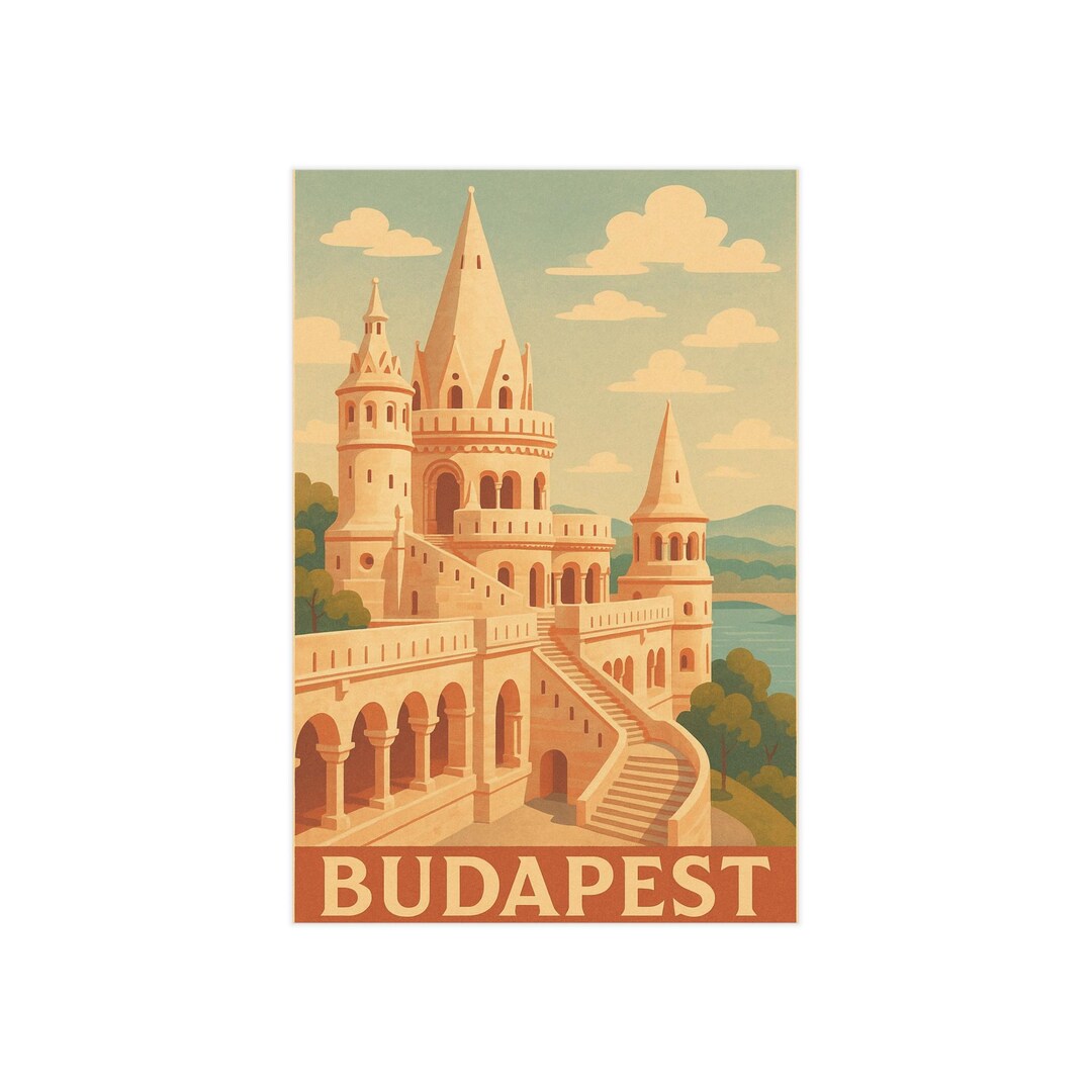 Budapest Vintage Postcard, Art Print, Travel Postcard, Fisherman's ...