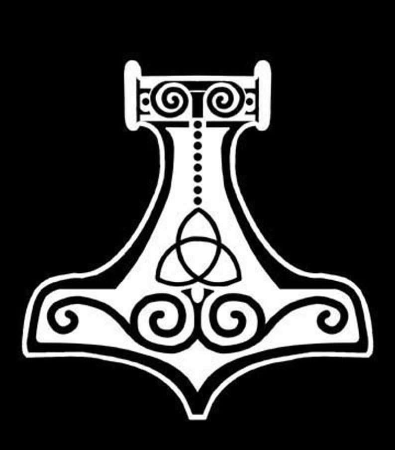 Mjolnir Viking Vinyl Decal | Etsy