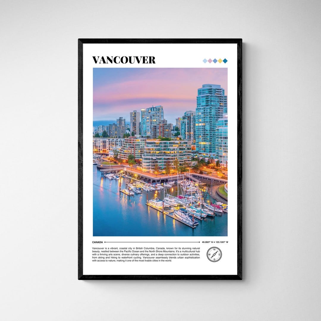 Vancouver Print, Vancouver Wall Art, Vancouver Poster, Vancouver Photo ...