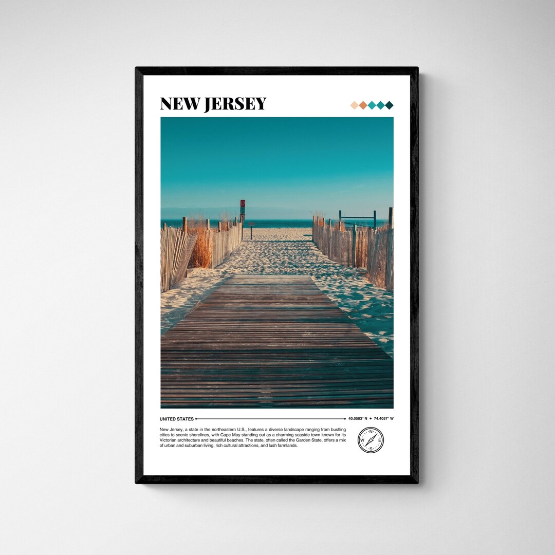 New Jersey Print, New Jersey Poster, New Jersey Photo, New Jersey Wall ...