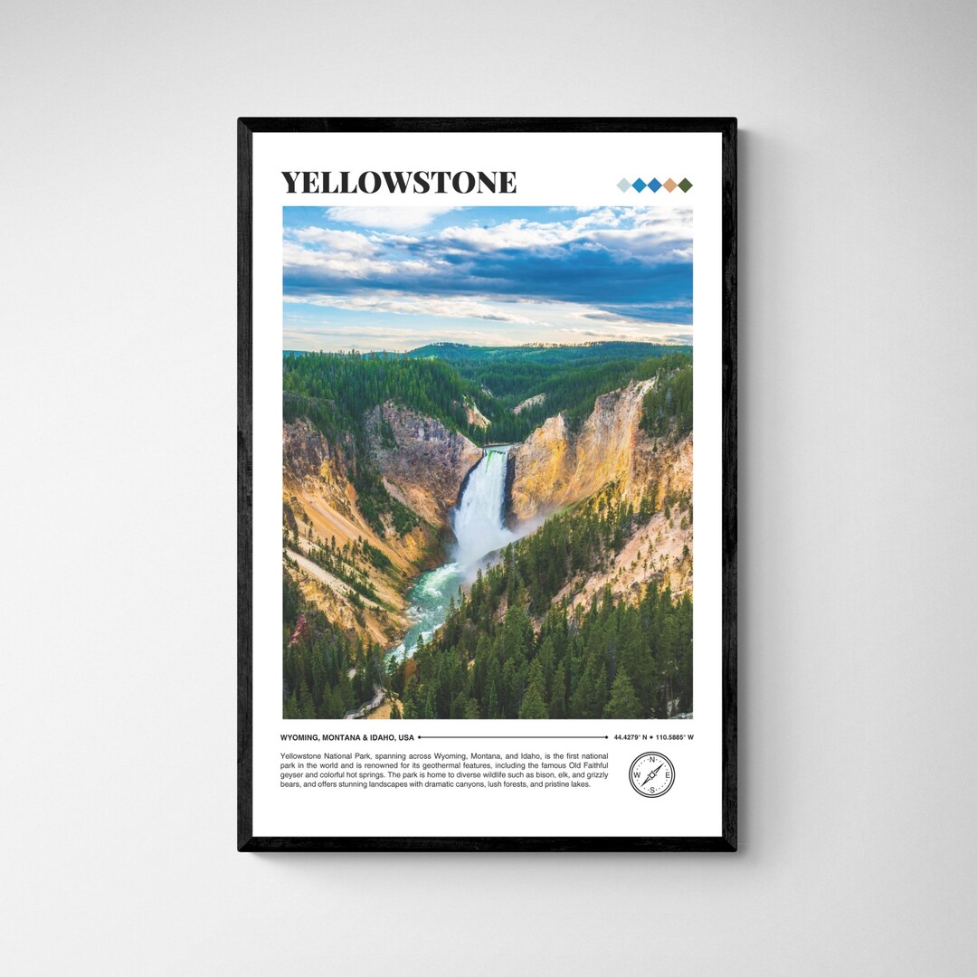 Yellowstone Print, Yellowstone Poster, Yellowstone Photo, Yellowstone ...