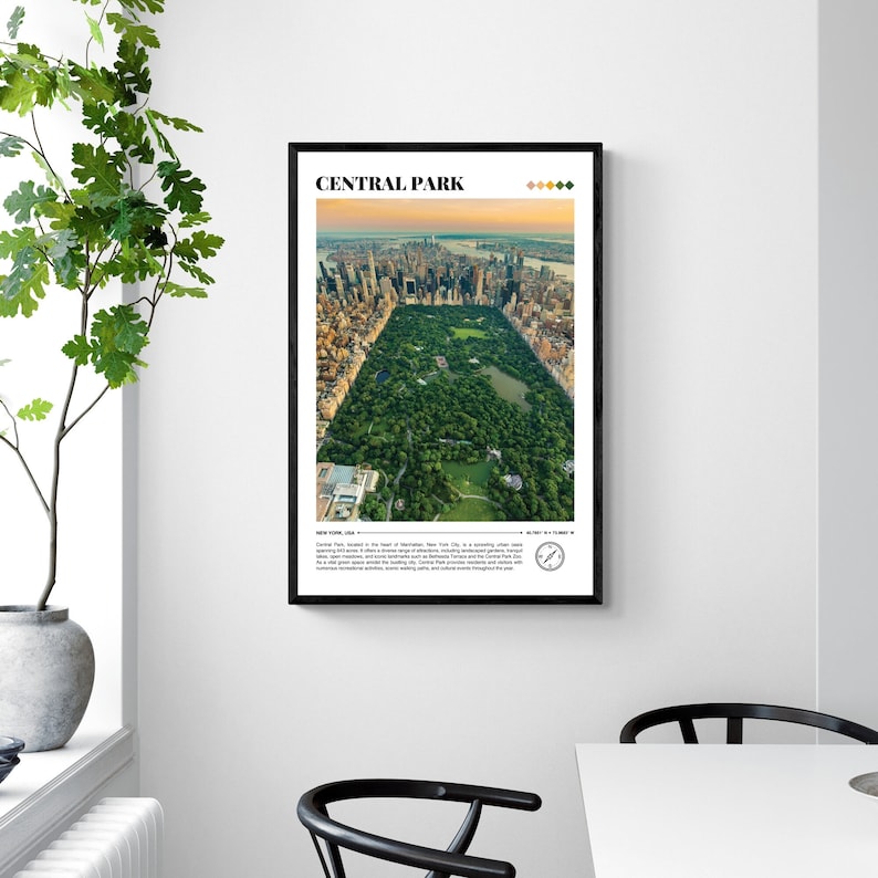 Central Park Print, Central Park Poster, Central Park Photo, Central ...