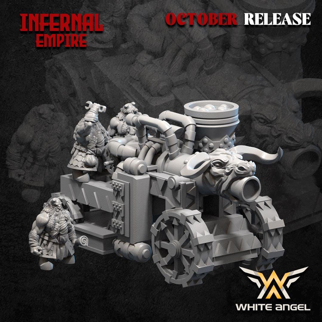 Chaos Dwarves Iron Deamon White Angel Miniatures Infernal Cannon - Etsy