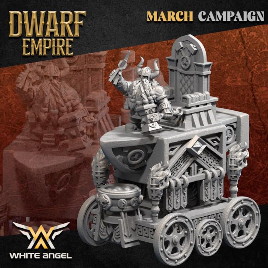 Dwarf Anvil Chariot White Angel Miniatures - Etsy
