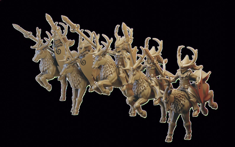 Wood Elf Army Wild Riders X5, Male Deer Cavalry Ilhadiel - Etsy