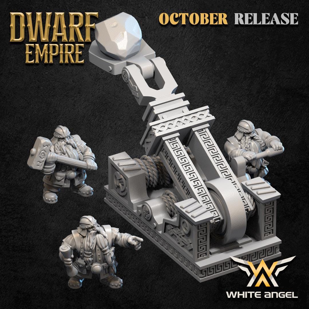 Dwarf Grudge Thrower White Angel Miniatures Dwarf Catapult - Etsy