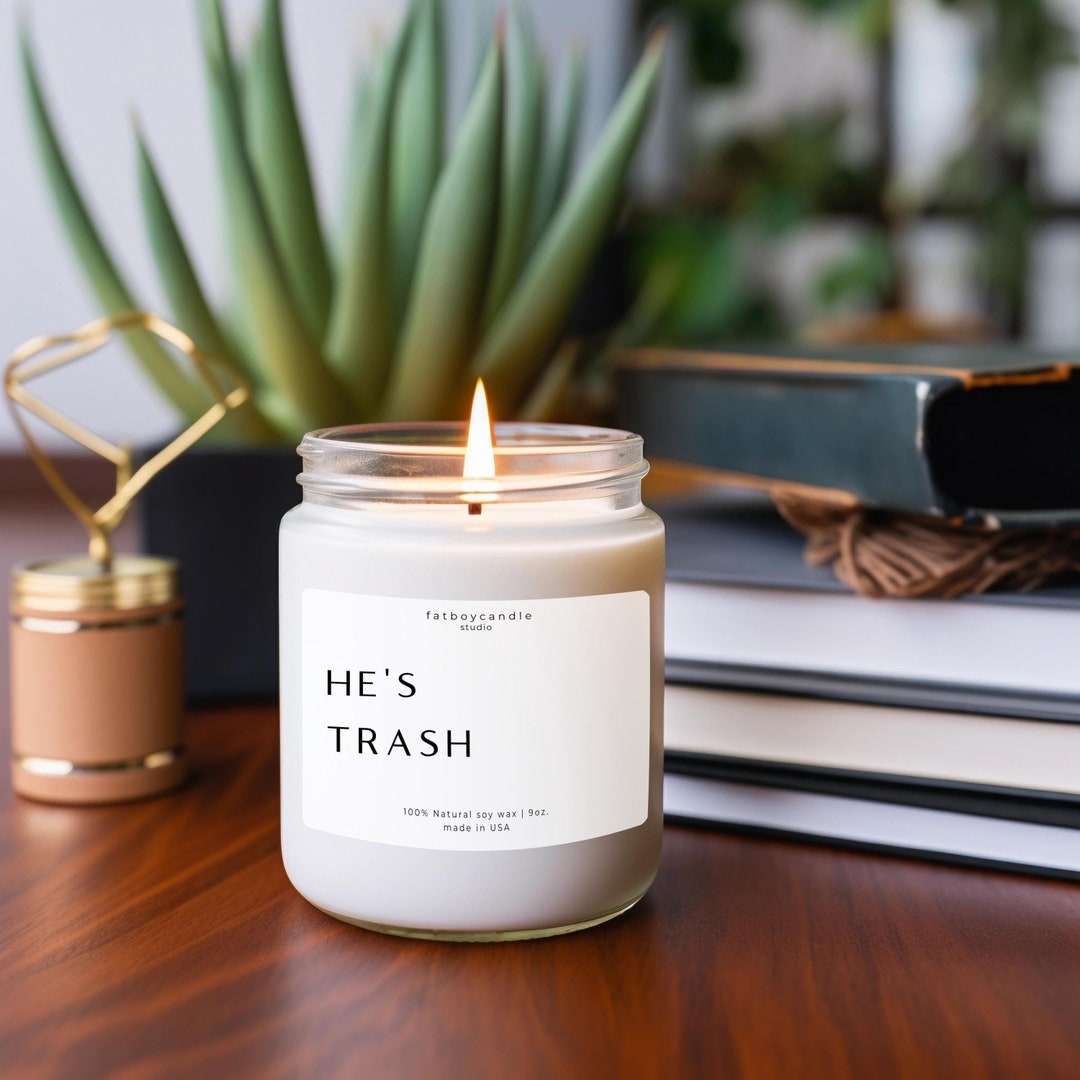 He's Trash Candle: 9oz Soy Wax Candle - Breakup Gift - Etsy