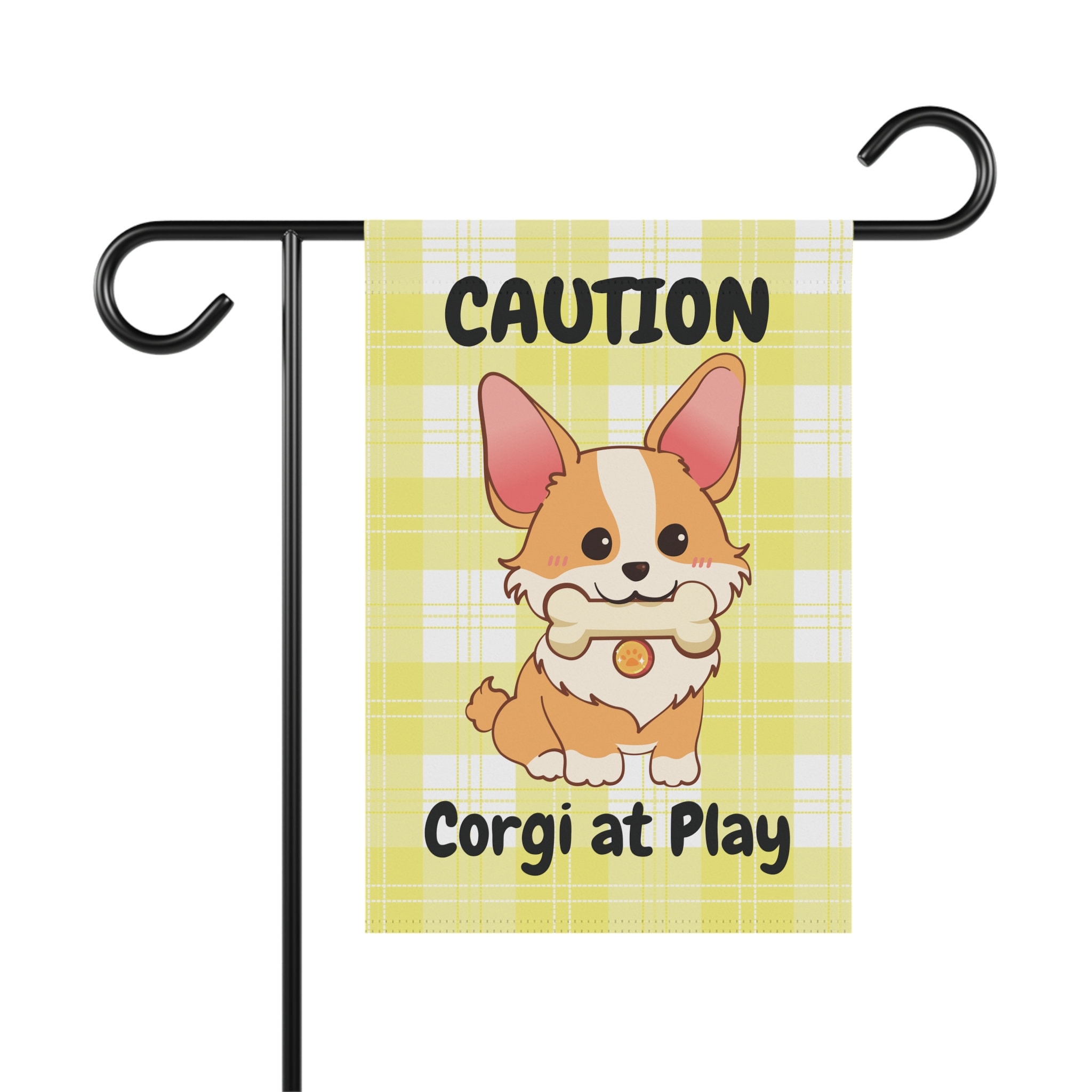 Corgi at Play Garden Flag, Corgi Garden Flag, Double Sided Flag, Corgi ...