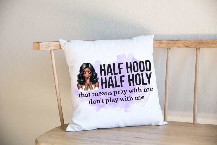 Half Hood Half Holy PNG Black Girls Clipart Praying PNG Spiritual ...