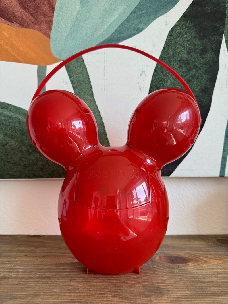 Disneyland's 60th Anniversary Red Mickey Balloon Popcorn Bucket - Etsy