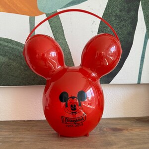 Disneyland's 60th Anniversary Red Mickey Balloon Popcorn Bucket - Etsy