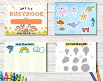 Printable Busy Books, Toddler Learning Binder, Preschool Activities ...