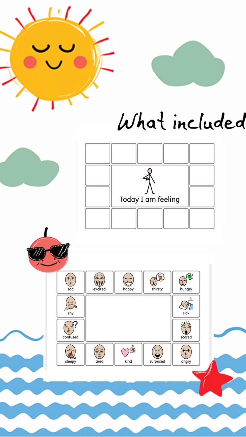 Feelings and Emotions Chart for Visual Learners, Toddlers, SEN, Autism ...