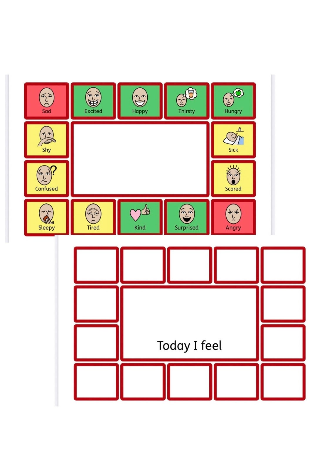 Tabla de sentimientos y emociones para estudiantes visuales, niños ...