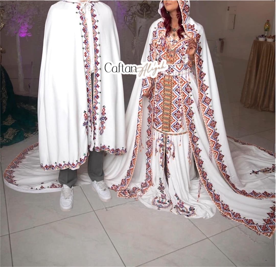 Kabyle Wedding Dress and Men's Burnous Outfit - Etsy