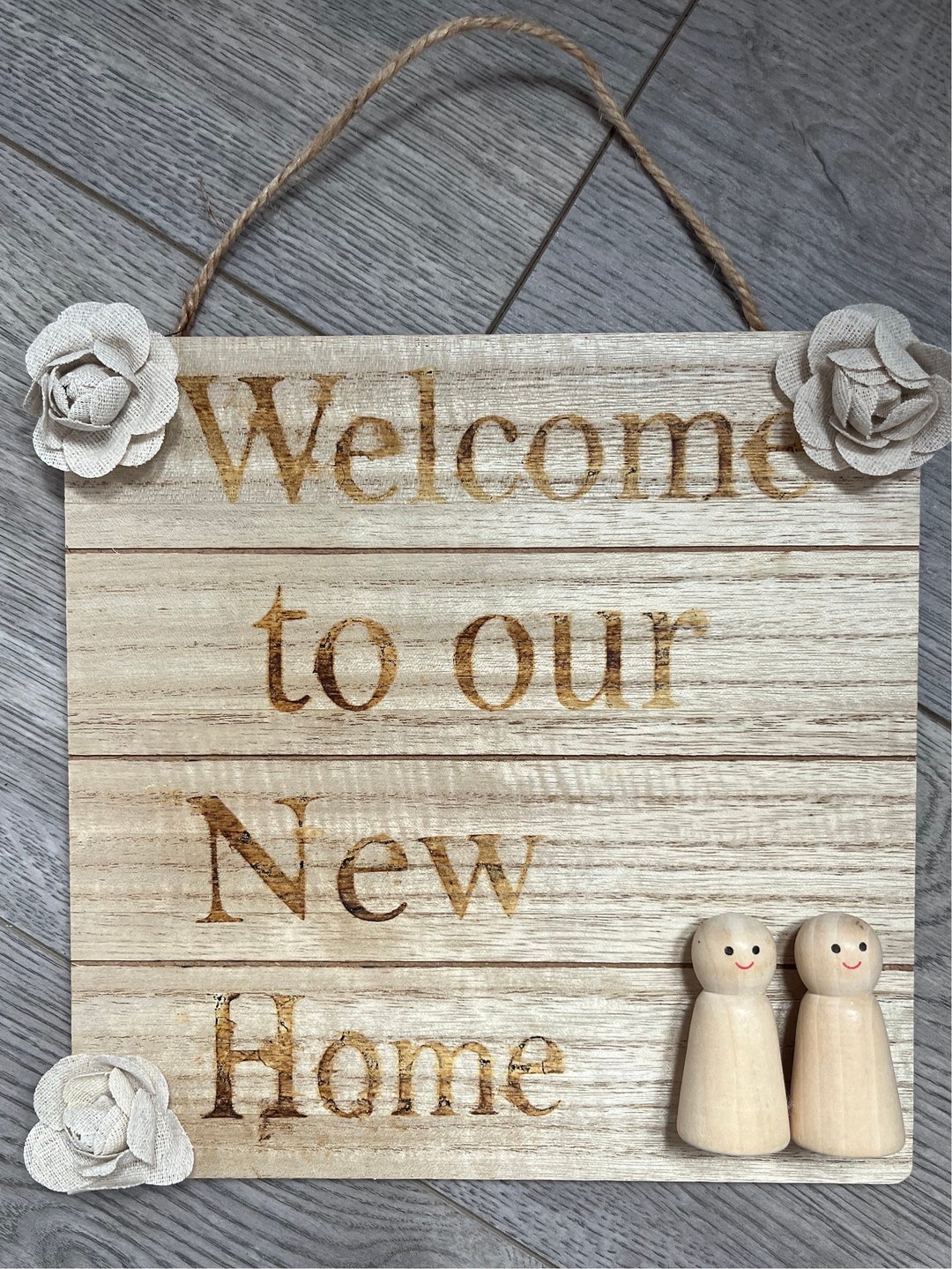 Welcome to Our New Home Wooden Sign. Personalisation Available. - Etsy