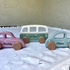 Personalized Wooden Toy Car for Toddlers, First Birthday Gift, Baby ...