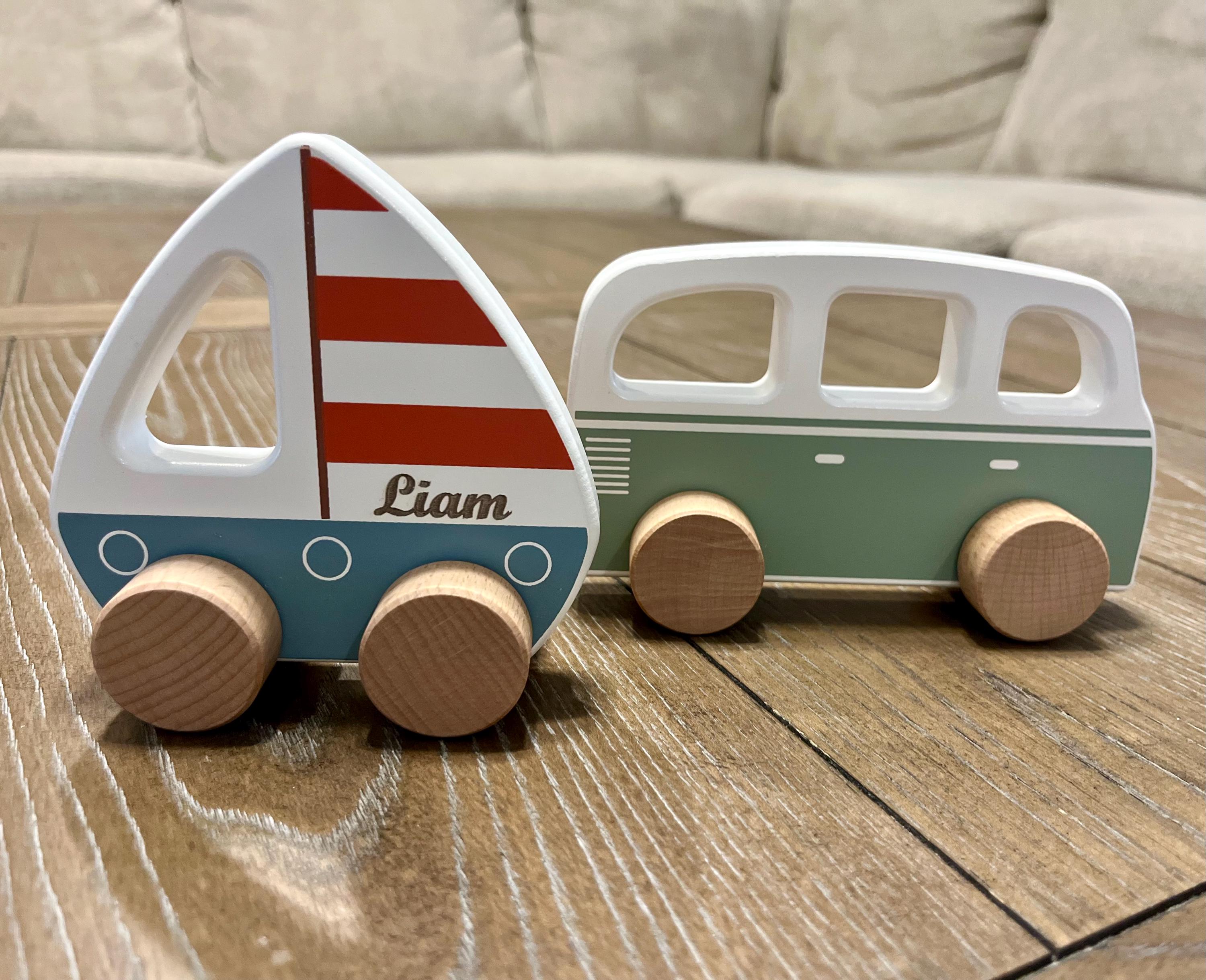 Personalized Wooden Toy Car for Toddlers, First Birthday Gift, Baby ...