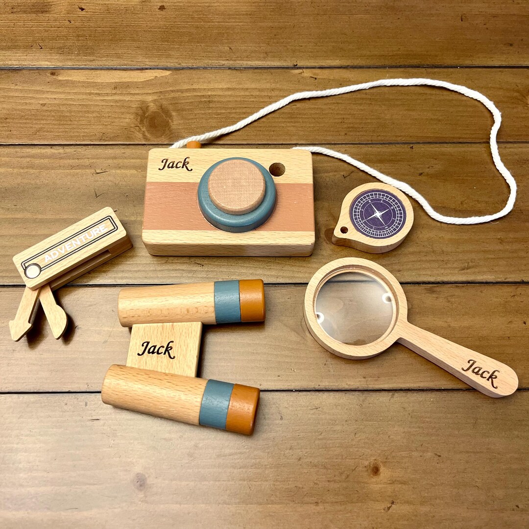 Personalized Wooden Outdoor Adventure Pretend Play Toys Kids Explorer ...
