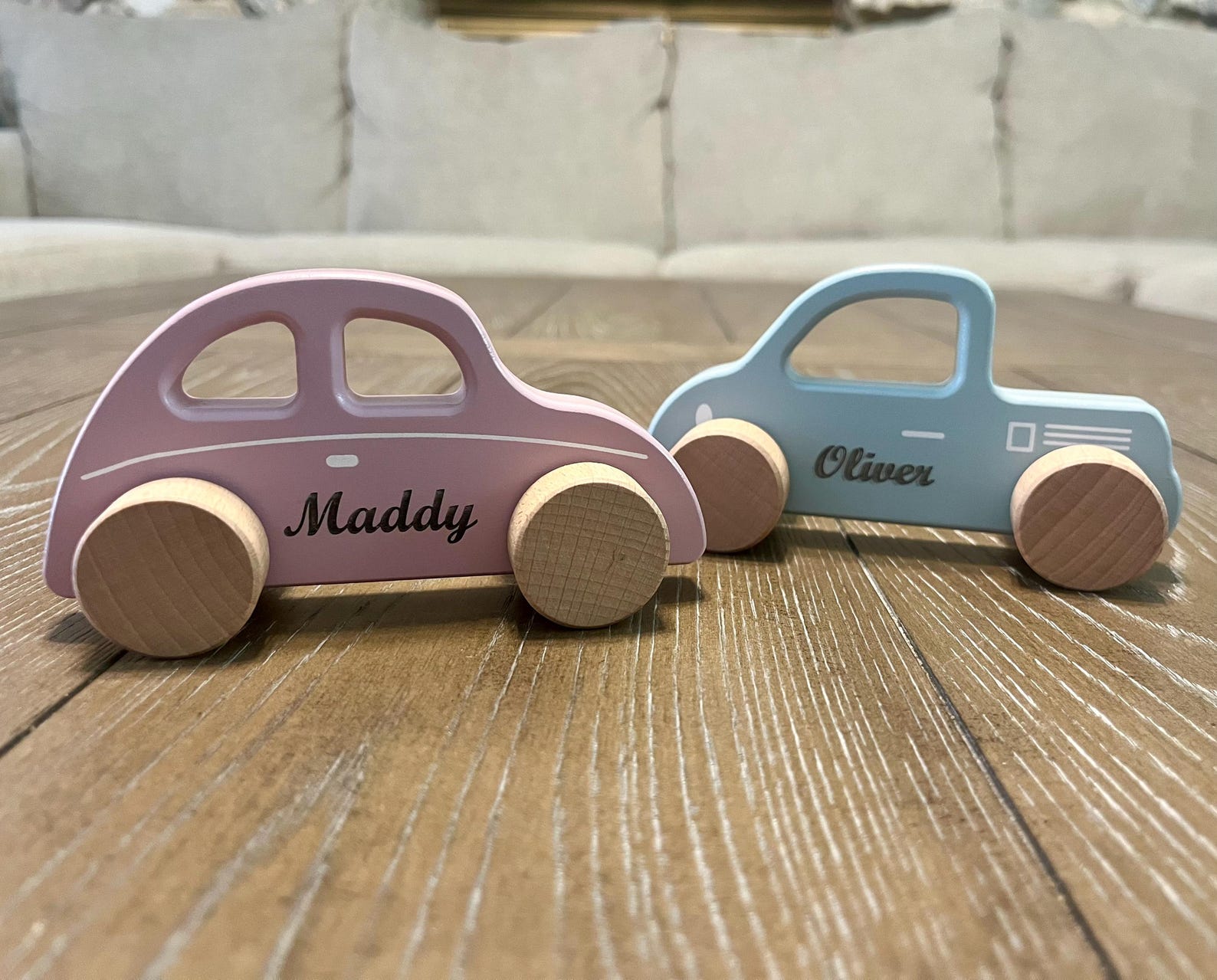 Personalized Wooden Toy Car for Toddlers, First Birthday Gift, Baby ...