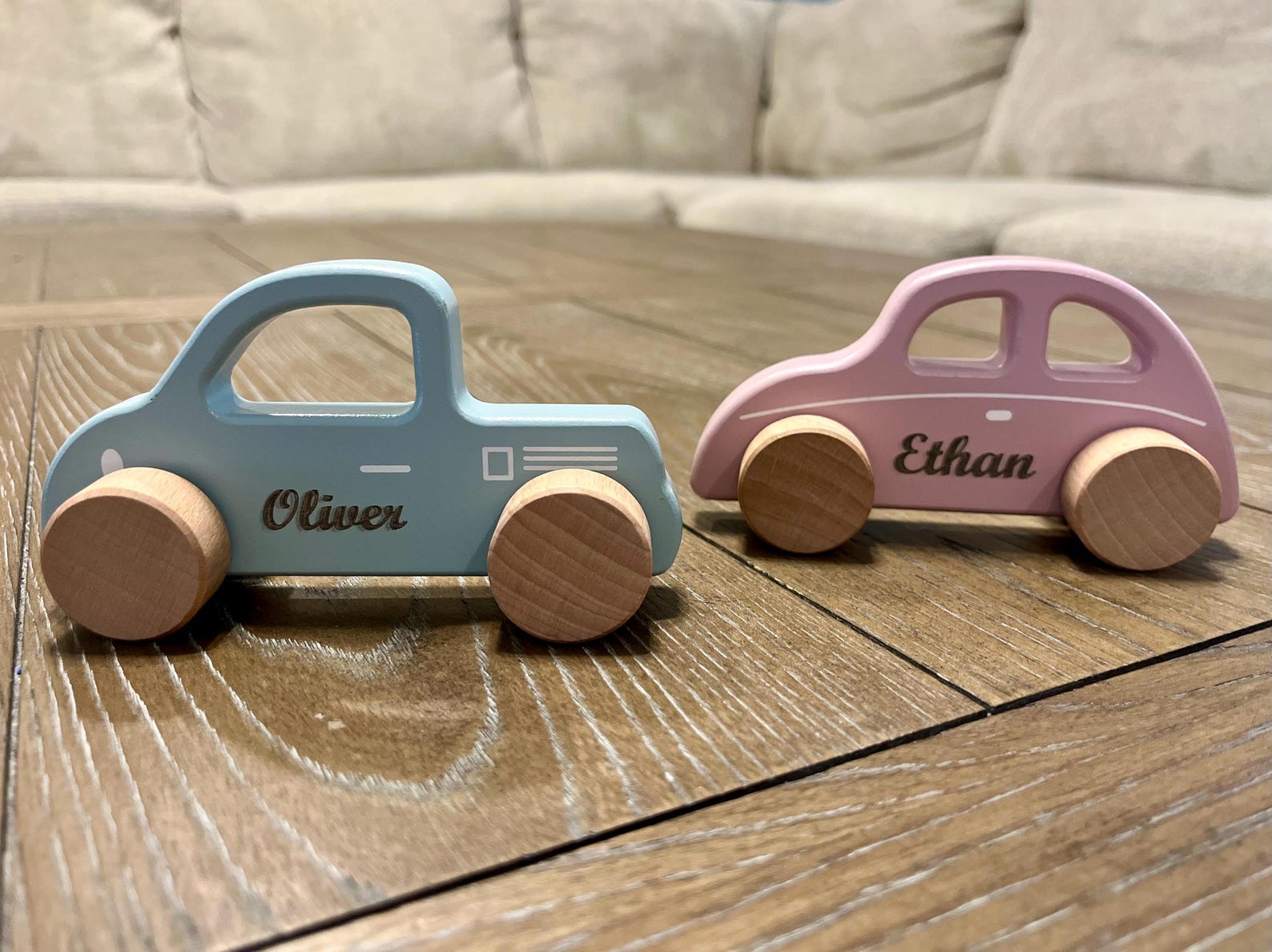 Personalized Wooden Toy Car for Toddlers, First Birthday Gift, Baby ...