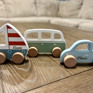 Personalized Wooden Toy Car for Toddlers, First Birthday Gift, Baby ...