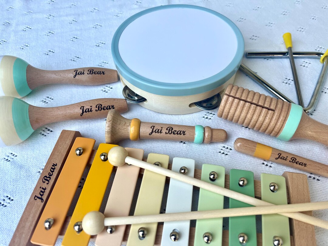 Personalized Wooden Musical Instruments for Kids Montessori Wooden ...