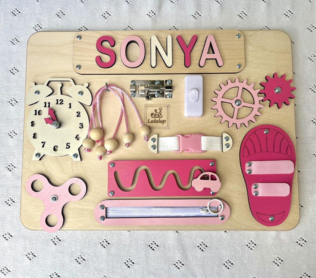 Personalized Name Puzzle Busy Board for Toddler, Custom Handmade Puzzle ...
