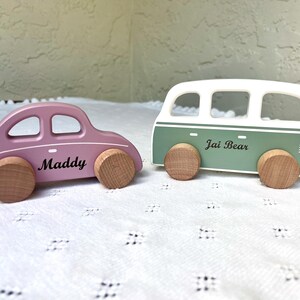 Personalized Wooden Toy Car for Toddlers, First Birthday Gift, Baby ...