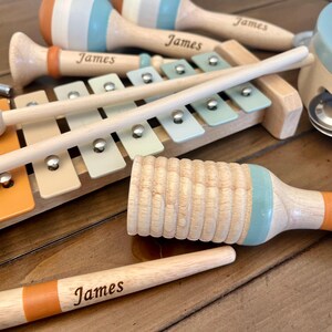 Personalized Wooden Musical Instruments for Toddlers, Montessori Wooden ...