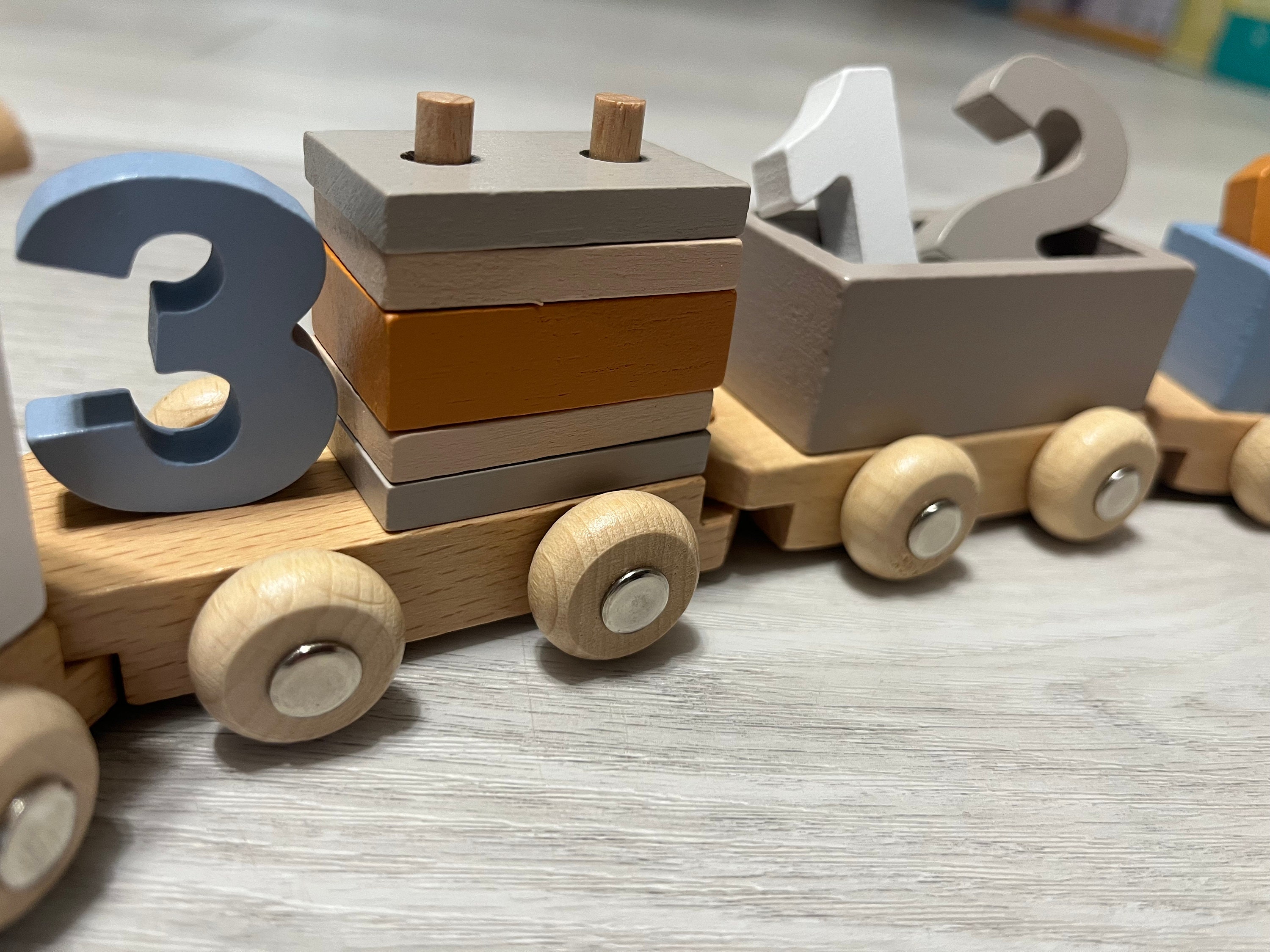 Personalized Wooden Toy Train Handcrafted Educational Toys for Kids ...