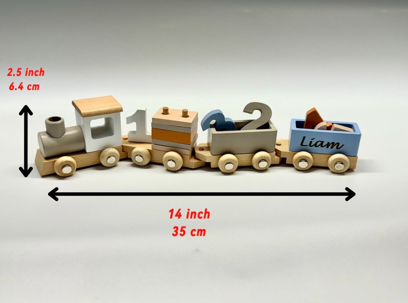 Personalized Wooden Toy Train Handcrafted Educational Toys for Kids ...