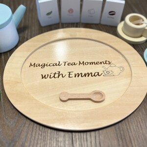 Personalized Wooden Afternoon Tea Play Set, Engraving, Pretend Tea ...