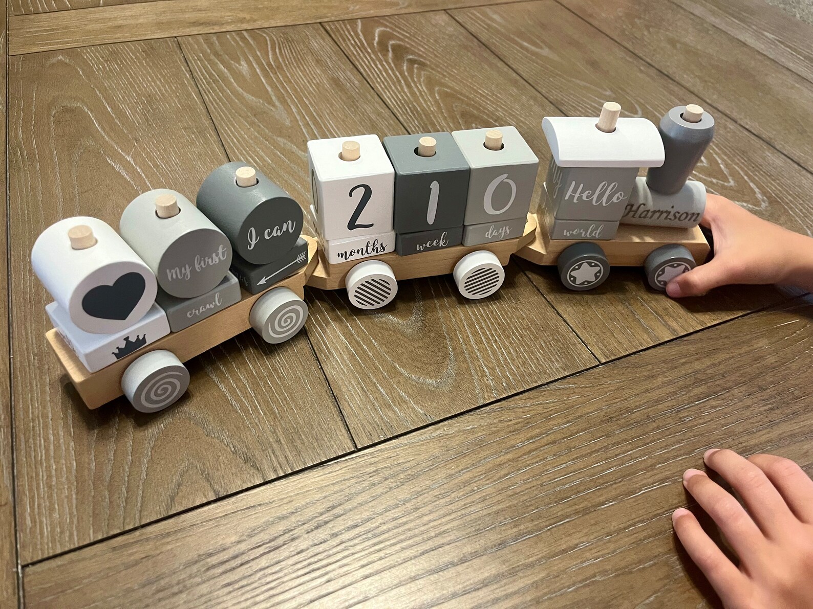 Personalized Wooden Toy Train Handcrafted Educational Toys for Kids ...