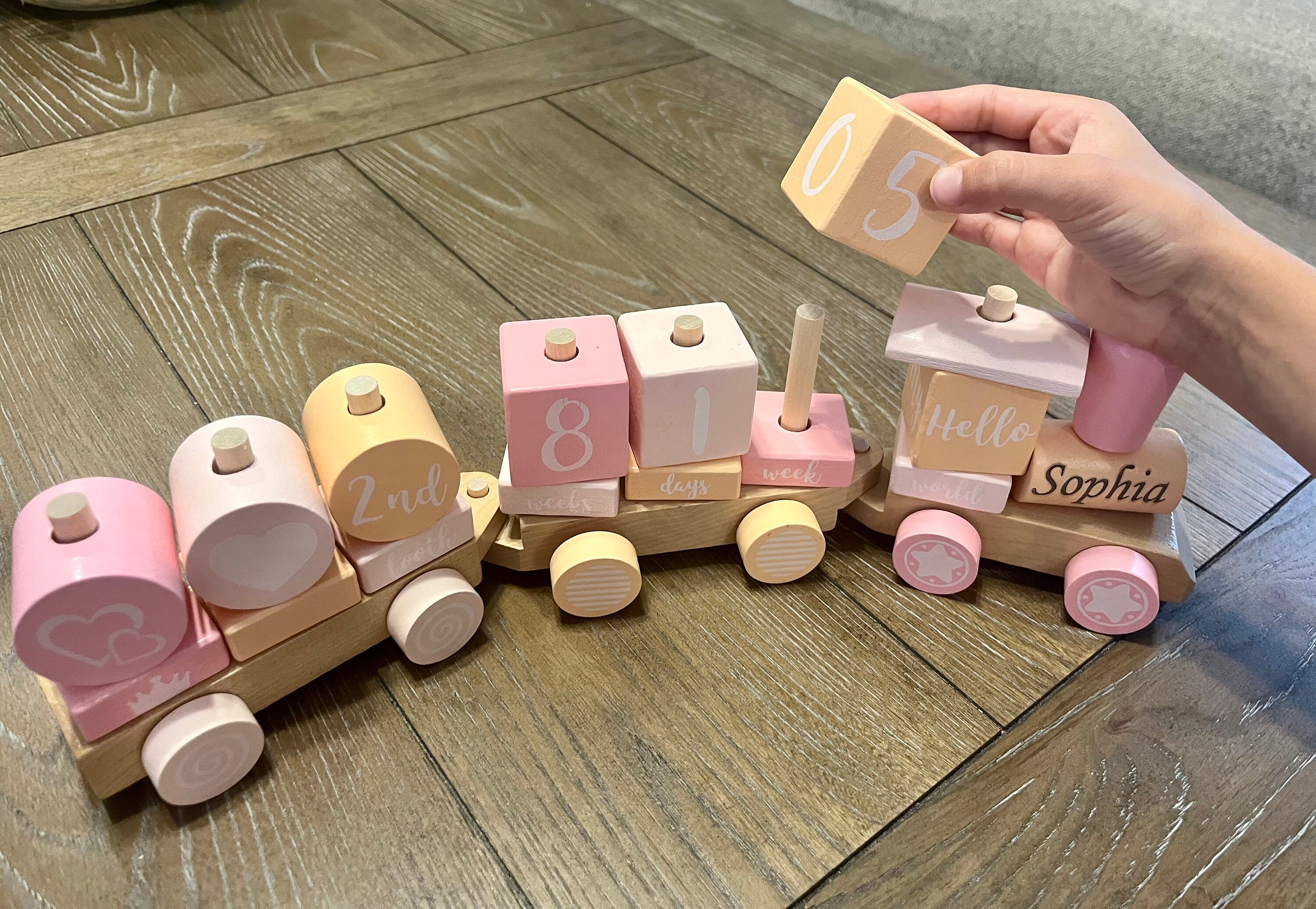 Personalized Wooden Toy Train Handcrafted Educational Toys for Kids ...