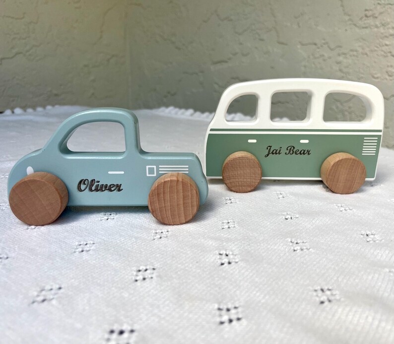 Personalized Wooden Toy Car for Toddlers, First Birthday Gift, Baby ...