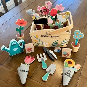 Personalized Wooden Garden Toy, Birthday Gift for Girls, Custom Name ...